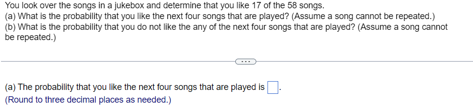 Solved You look over the songs in a jukebox and determine | Chegg.com