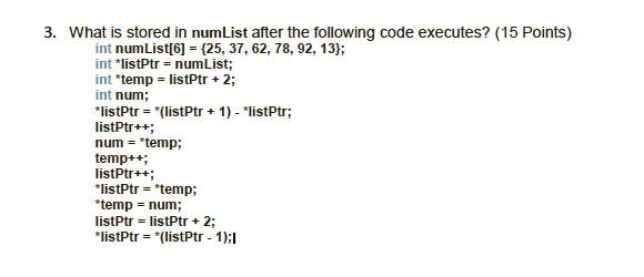 Solved 3. What is stored in numList after the following code | Chegg.com Solved 3. What is stored in numList after the following code | Chegg.com