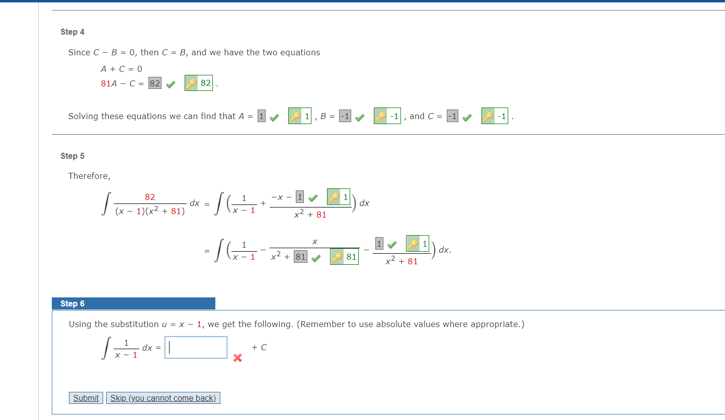 Solved Step 4 Since C B = 0, then C = B, and we have the two | Chegg.com