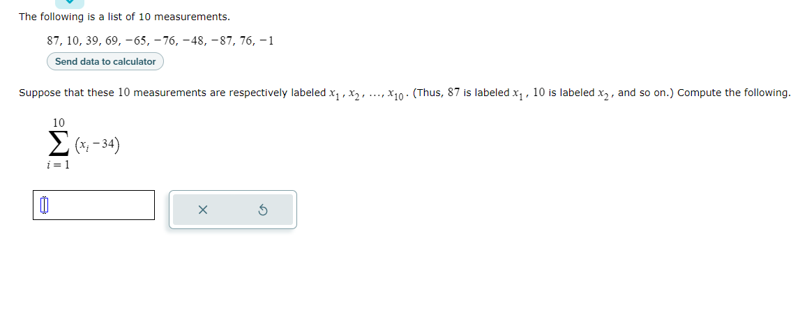 Solved The following is a list of 10 measurements. | Chegg.com