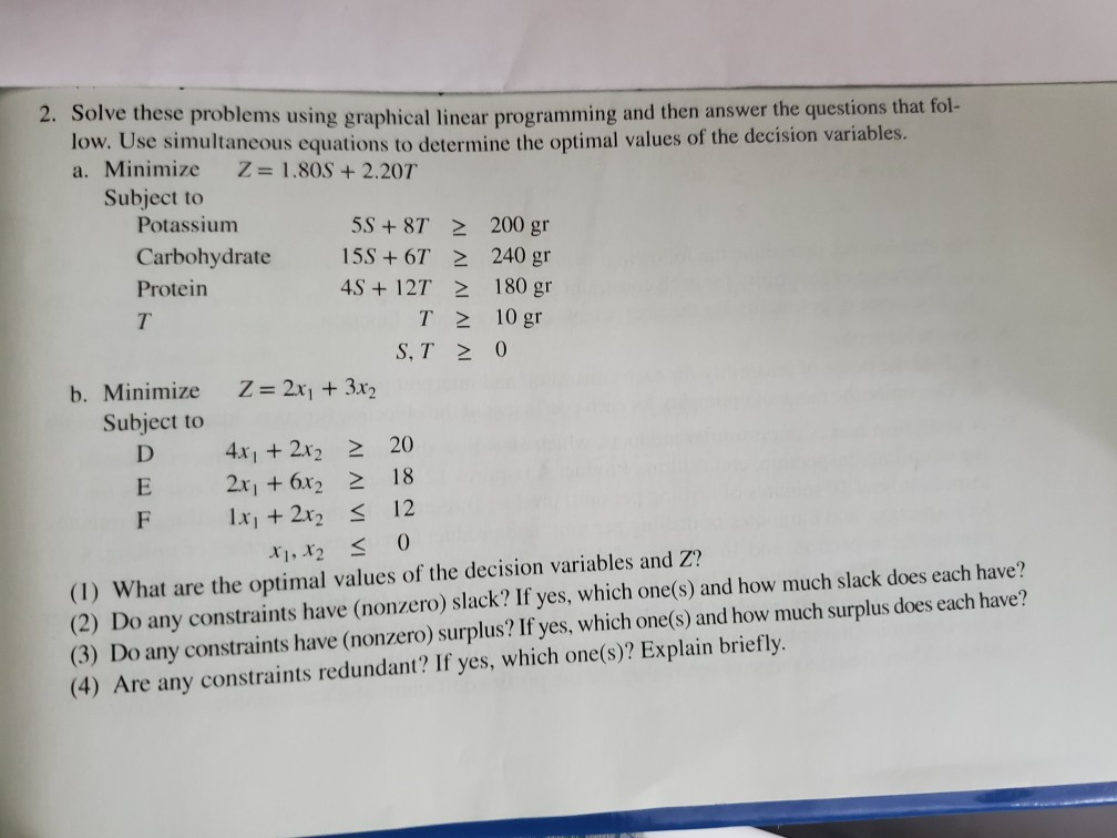 Solved Can someone show me how to complete problem number 2 | Chegg.com