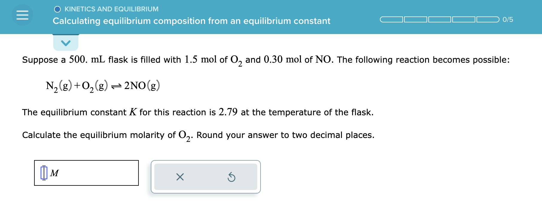 Solved KINETICS AND EQUILIBRIUM Calculating equilibrium | Chegg.com