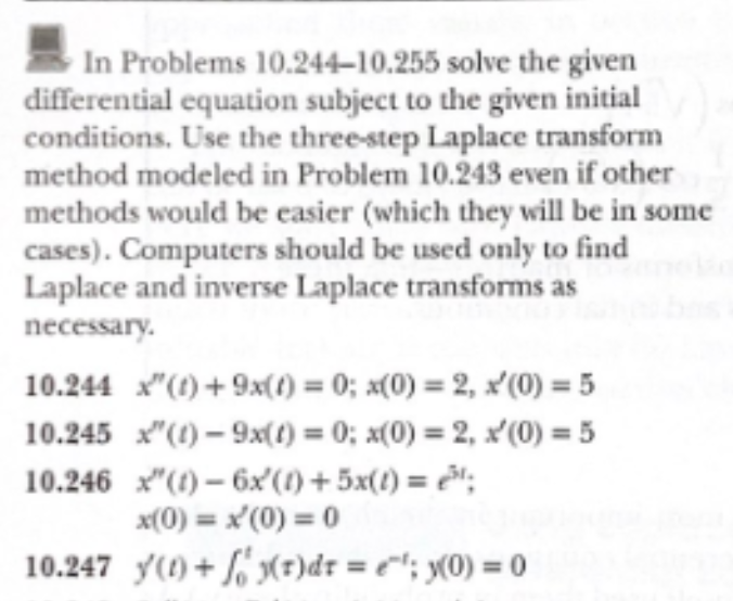 Solved Solve the given differential equation subject to the | Chegg.com