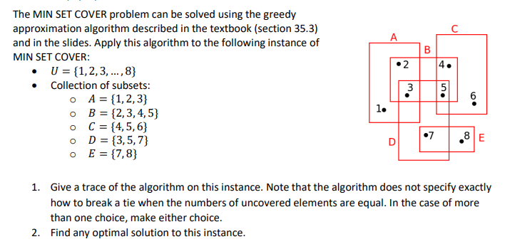 А B B 4 • 2 The Min Set Cover Problem Can Be Solved 