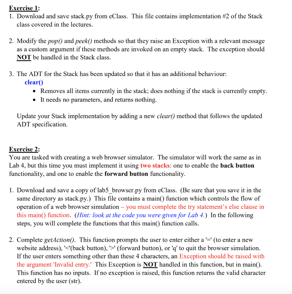 Solved Lab 5 Lab 5 - Web Browser_StackExceptions.pdf | Chegg.com