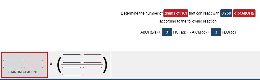 Solved Determine the number of grams of HCI that can react | Chegg.com