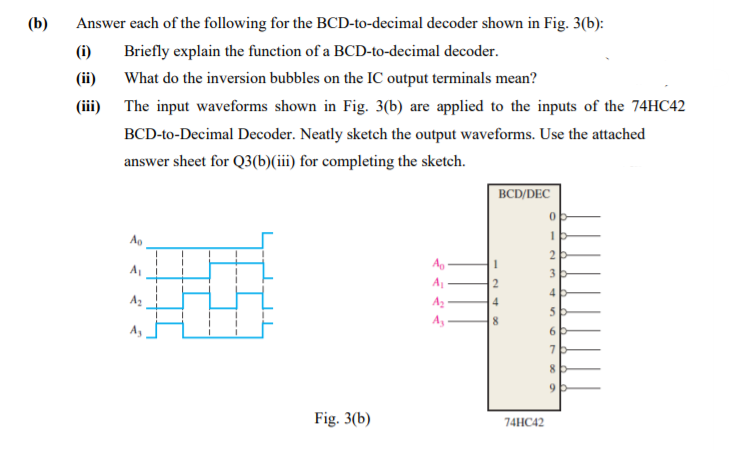 Solved (b) Answer each of the following for the | Chegg.com