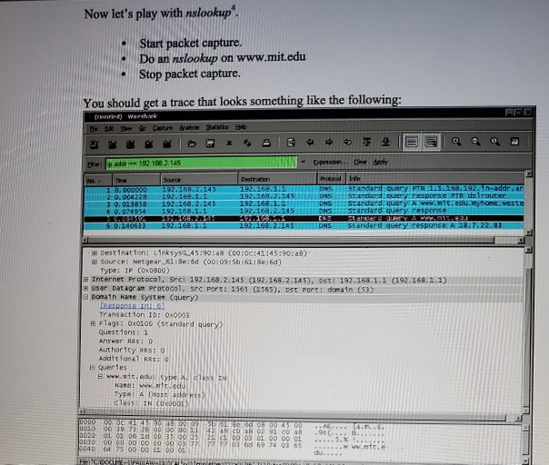 I have a problem with this wireshark assignment. If | Chegg.com