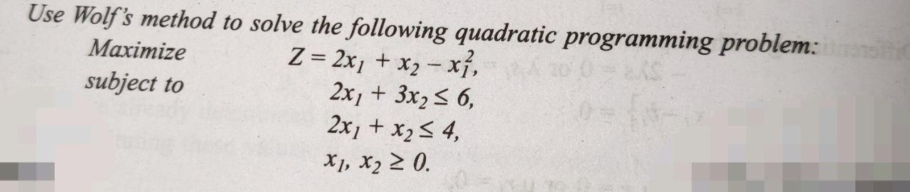 Solved Use Wolf's method to solve the following quadratic | Chegg.com