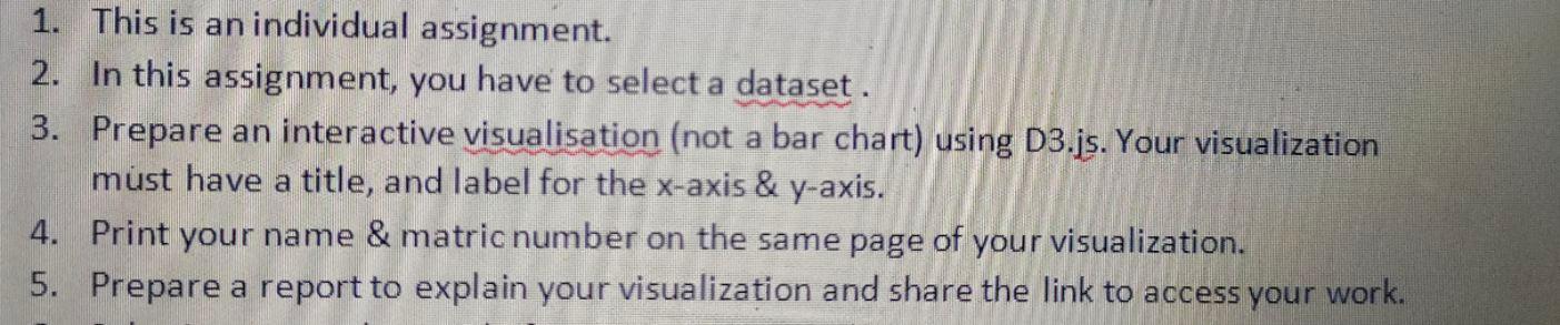 Solved 1. This is an individual assignment. 2. In this | Chegg.com