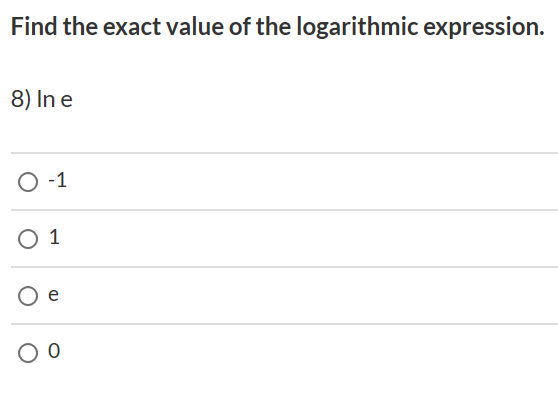 Solved Find the exact value of the logarithmic expression. | Chegg.com