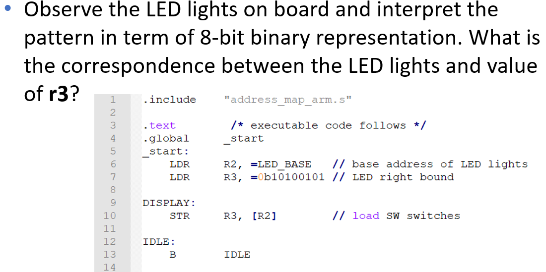 LED LIGHTS CONTROL In this part you will implement an | Chegg.com