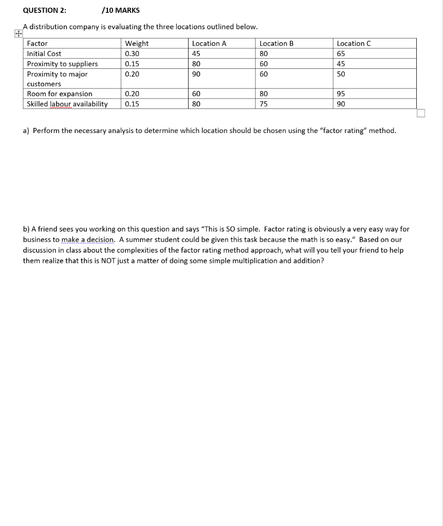 Solved QUESTION 2: /10 MARKS A distribution company is | Chegg.com
