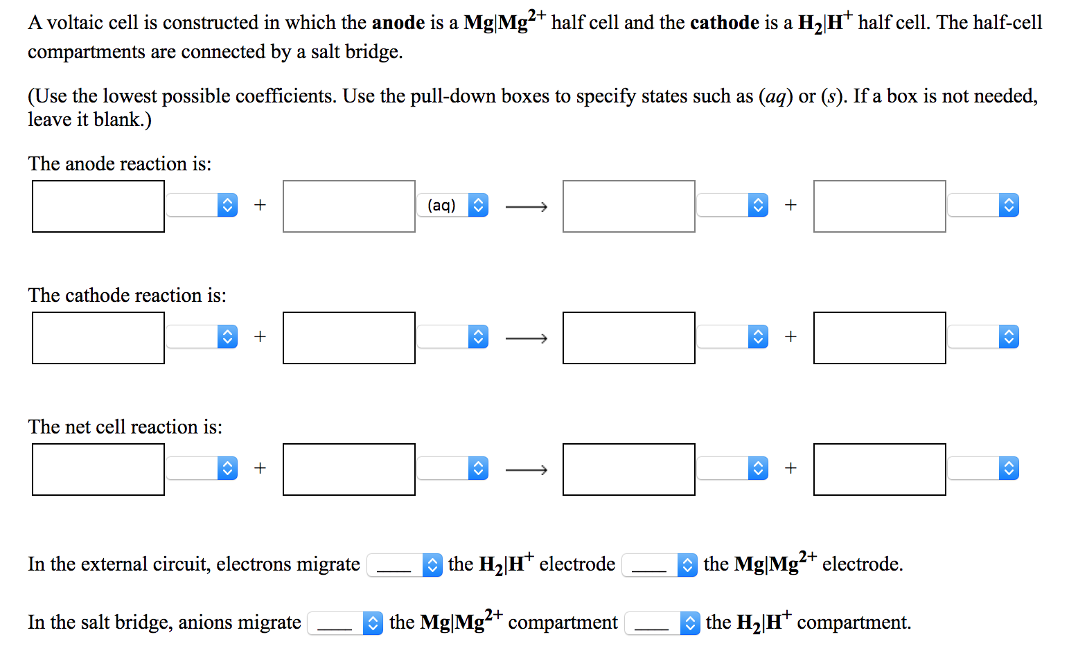 Solved A voltaic cell is constructed in which the anode is a | Chegg.com