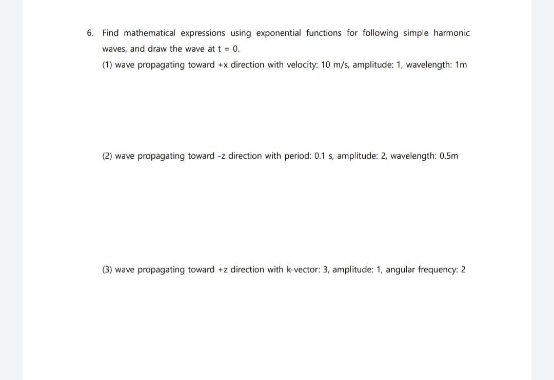 Solved 6. Find mathematical expressions using exponential | Chegg.com