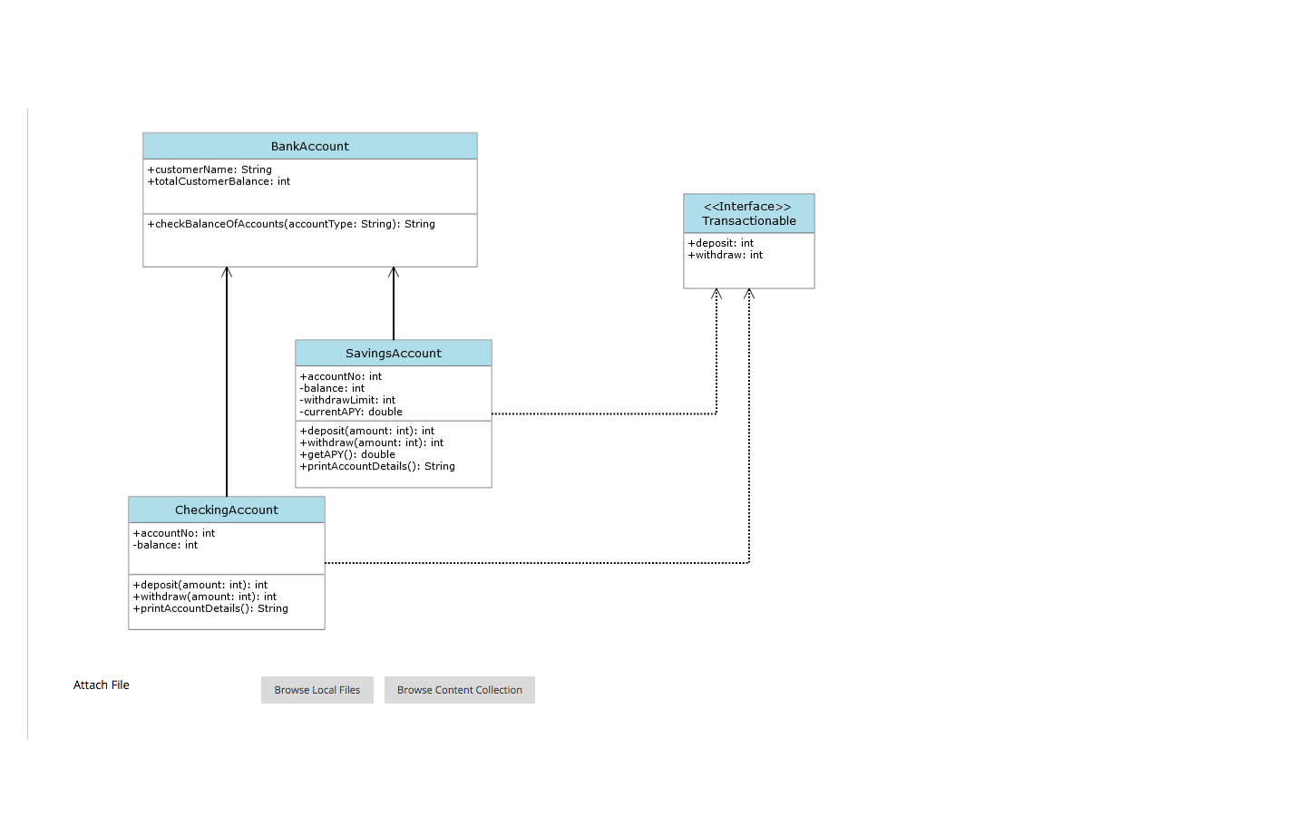 Solved Reference The Attached Uml Object Oriented Design For 