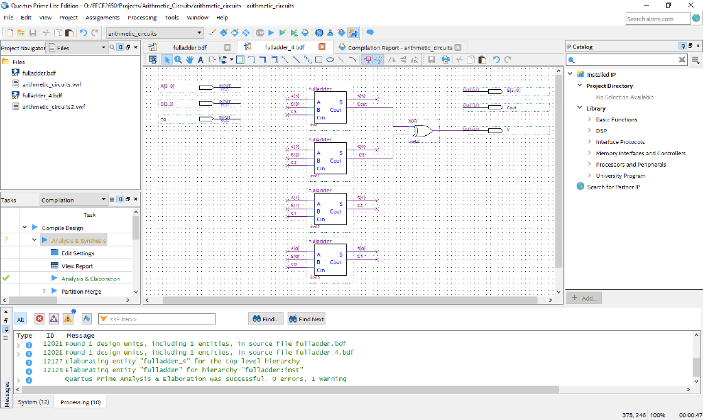 Solved In Quartus Please Show How To Connect The Circuits 
