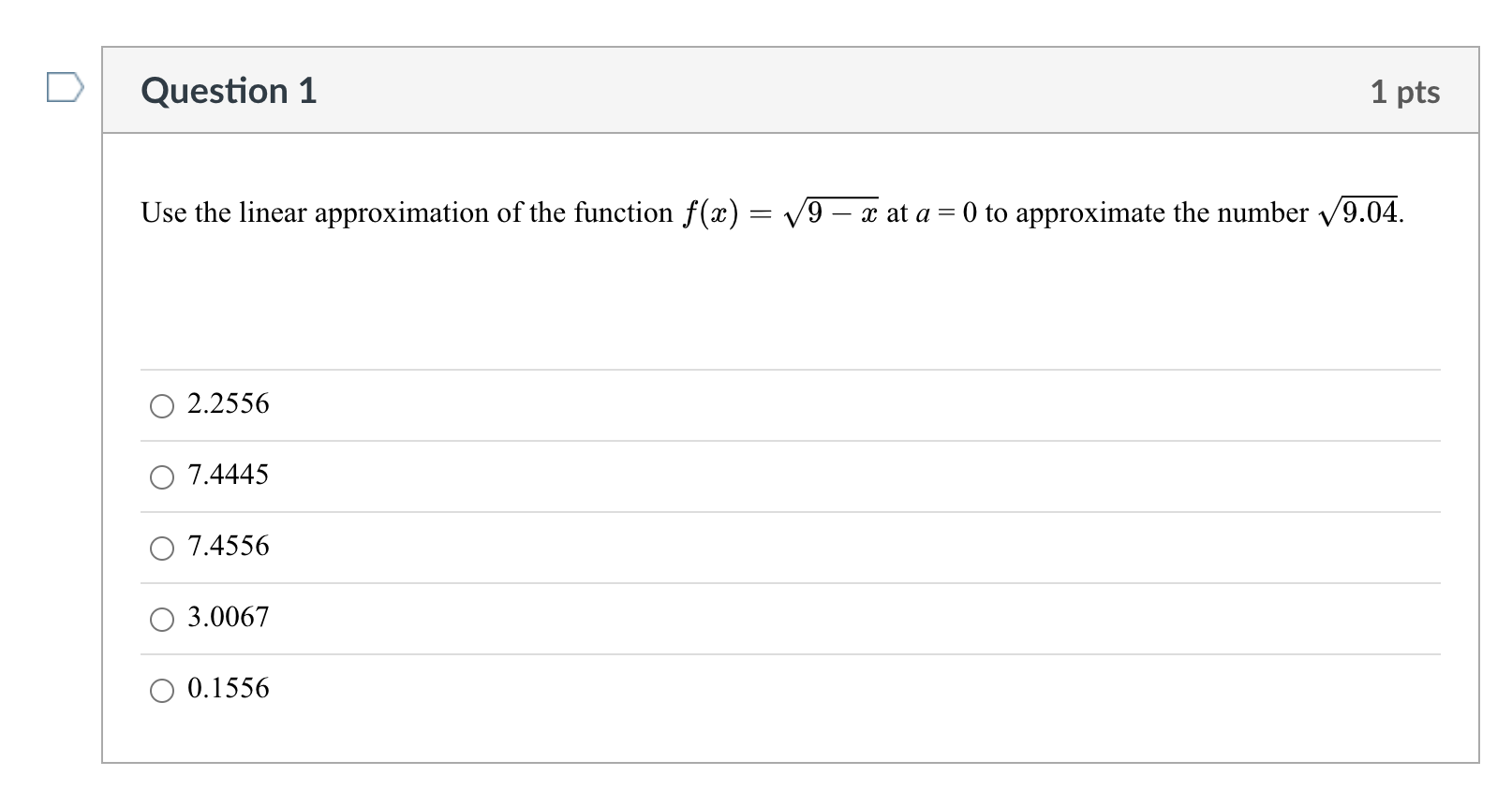 Solved Use the linear approximation of the function f(x)=9−x | Chegg.com