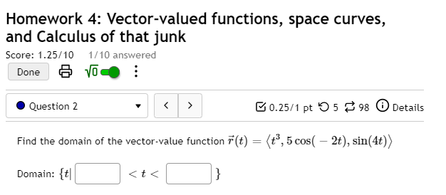 Solved Finding limits of vector-valued functions Evaluate | Chegg.com
