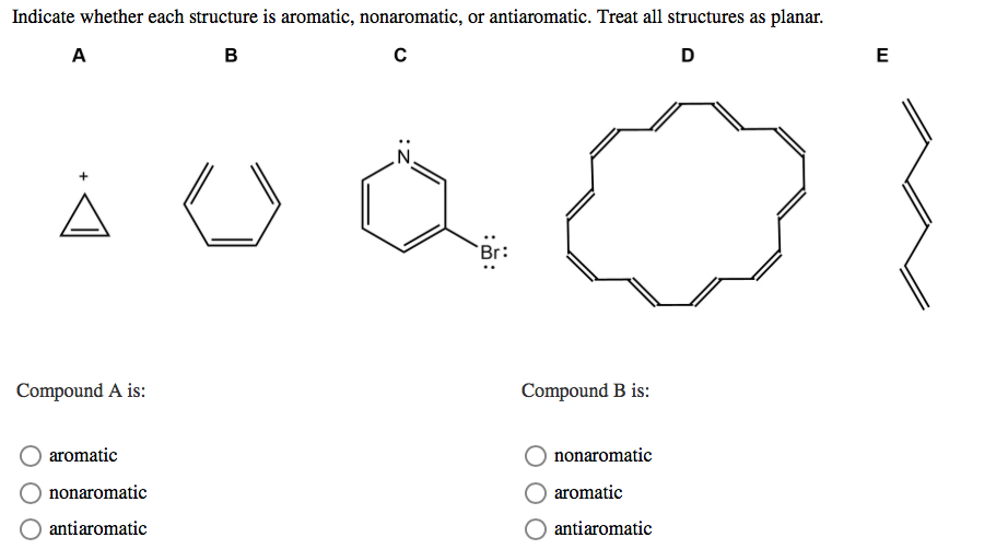 Solved Indicate whether each structure is aromatic, | Chegg.com