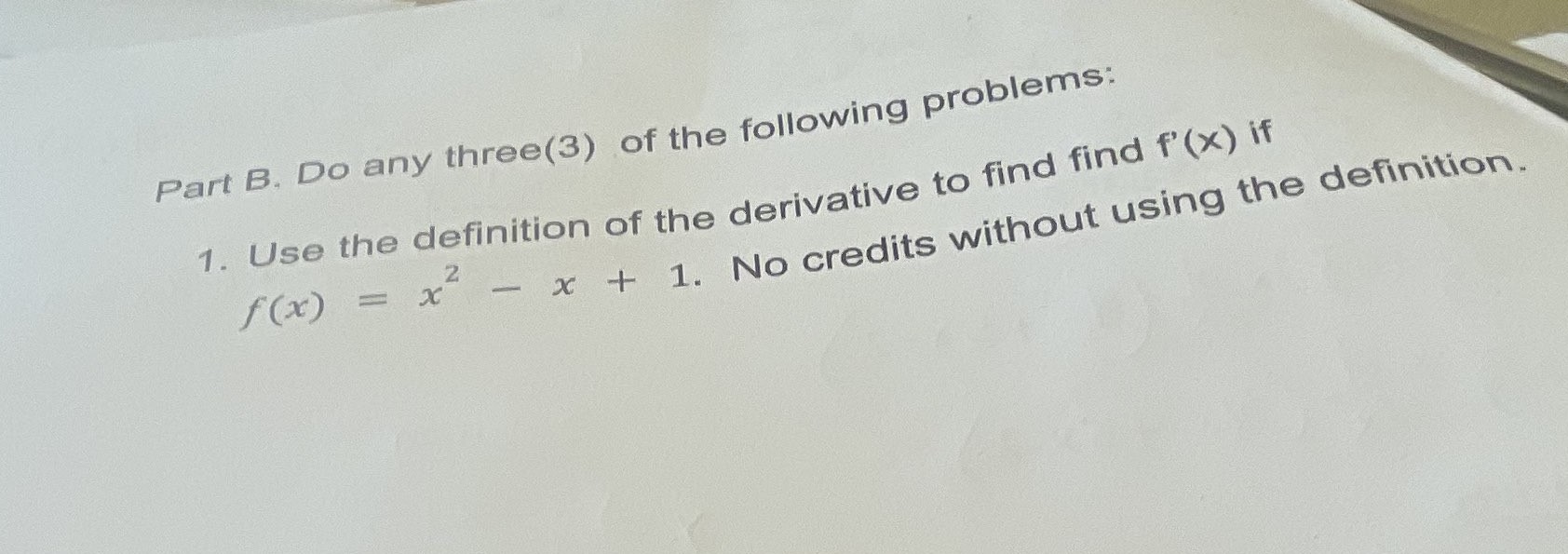 Solved Part B. Do any three(3) of the following problems: 1. | Chegg.com Solved Part B. Do any three(3) of the following problems: 1. | Chegg.com