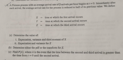 6. ﻿A Poisson process with an average arrival rate of | Chegg.com
