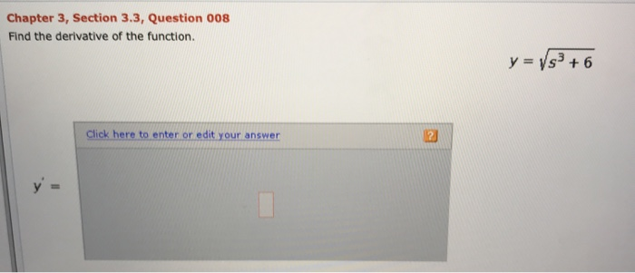 Solved Chapter 3, Section 3.3, Question 008 Find the | Chegg.com