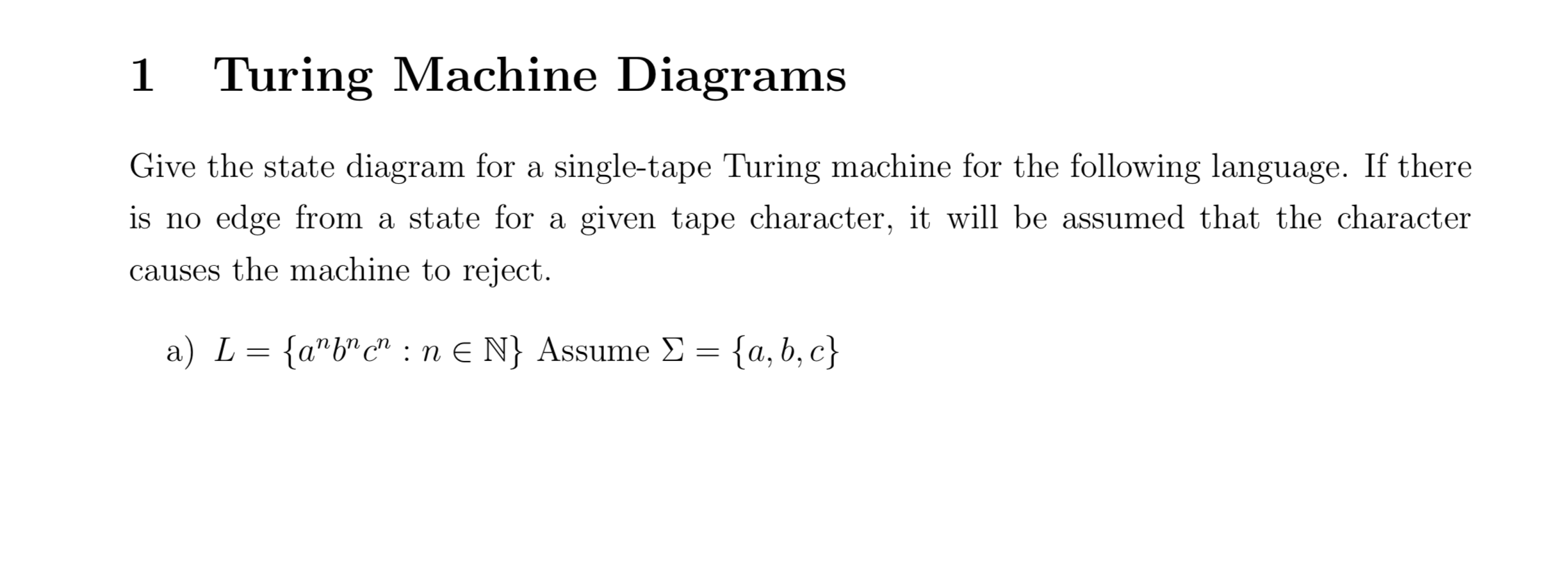 Solved i Turing Machine Diagrams Give the state diagram for | Chegg.com