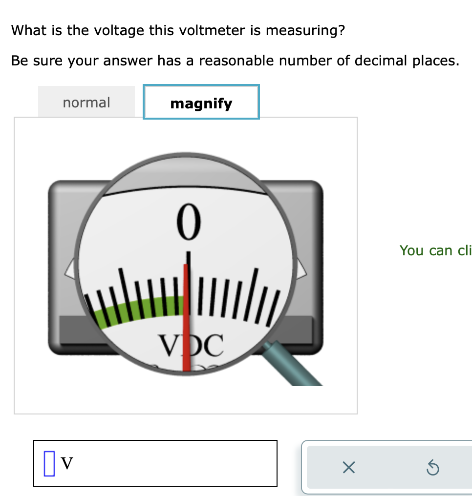 Solved What is the voltage this voltmeter is measuring? Be | Chegg.com