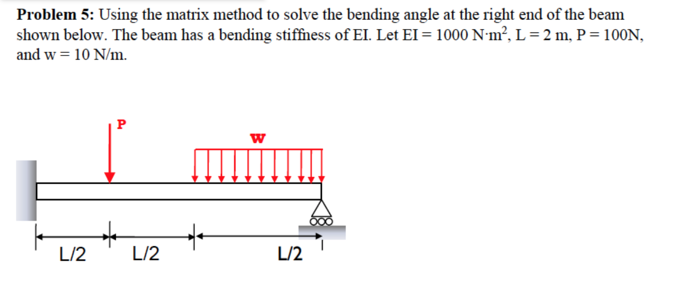 Solved Problem 5: Using the matrix method to solve the | Chegg.com