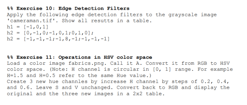 Solved of Exercise 10: Edge Detection Filters Apply the | Chegg.com