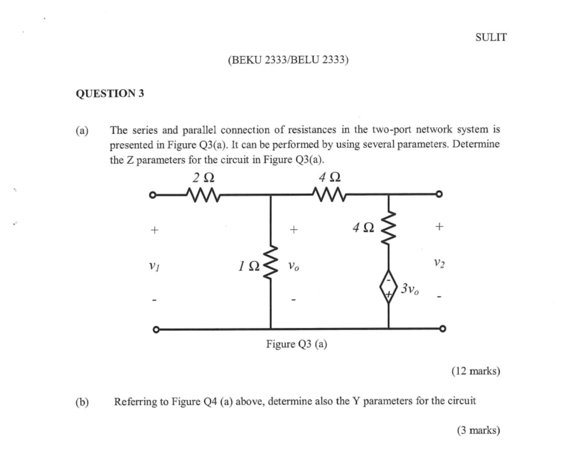 Solved SULIT(BEKU 2333/BELU 2333)QUESTION 3(a) ﻿The series | Chegg.com