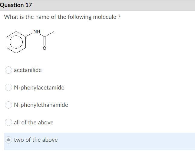 Solved Question 17 What is the name of the following | Chegg.com