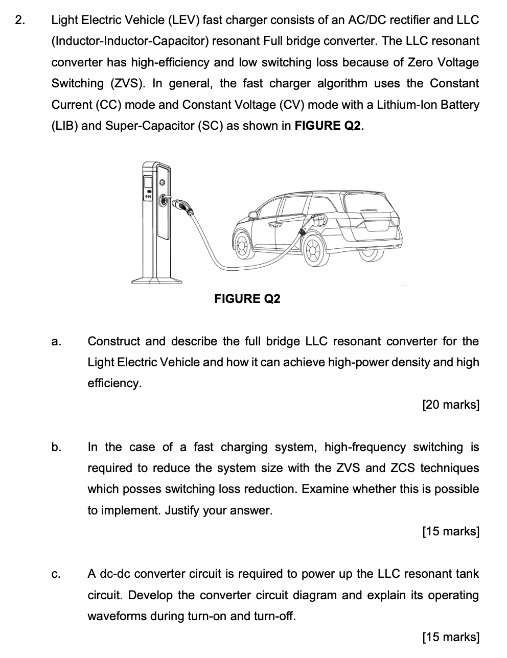 Solved Light Electric Vehicle (LEV) fast charger consists of | Chegg.com