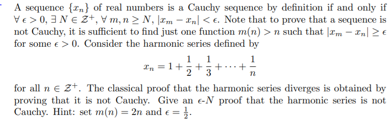 Solved A sequence {{n} of real numbers is a Cauchy sequence | Chegg.com