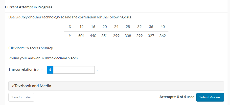 Solved Current Attempt in Progress Use StatKey or other | Chegg.com