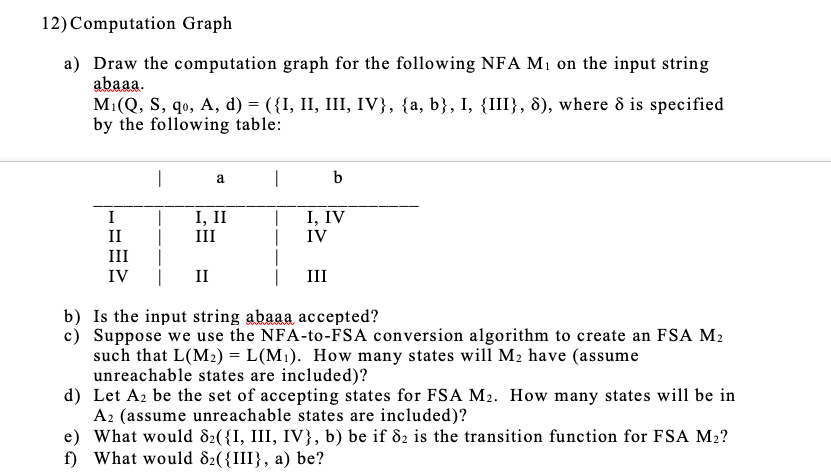 Solved 12) Computation Graph a) Draw the computation graph | Chegg.com