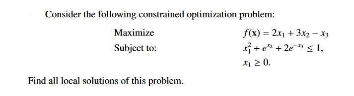 Solved Please show all steps for nonlinear constrained | Chegg.com