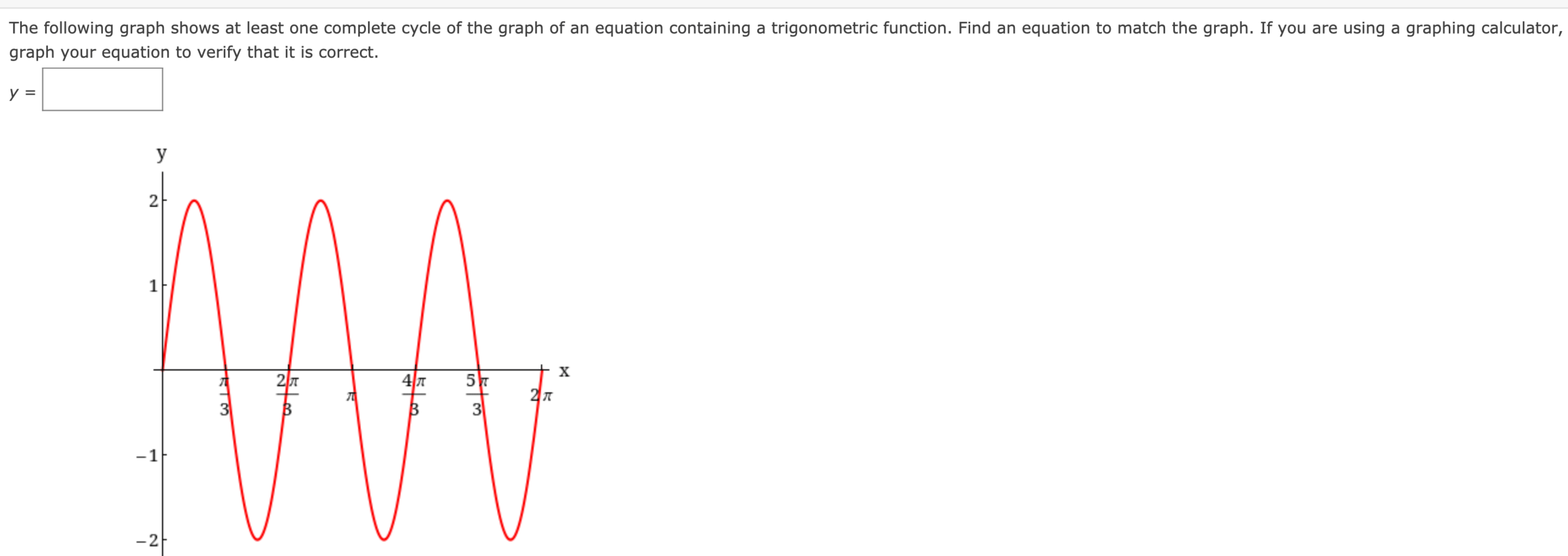 Solved The following graph shows at least one complete cycle | Chegg.com