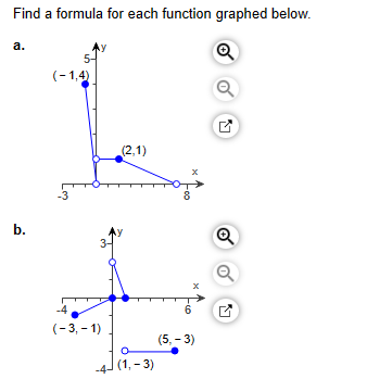 Solved Find a formula for each function graphed below. | Chegg.com