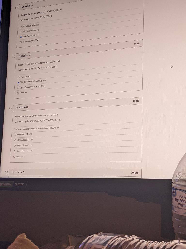 Solved D D Question 6 Predict the output of the following | Chegg.com