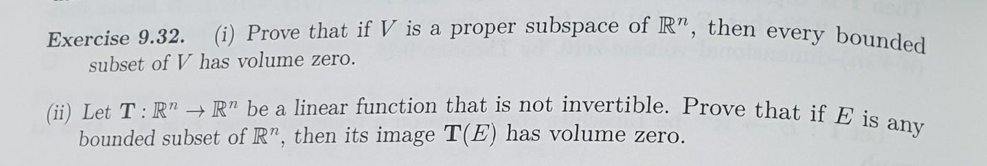Solved Exercise 9.32. (i) Prove that if V is a proper | Chegg.com