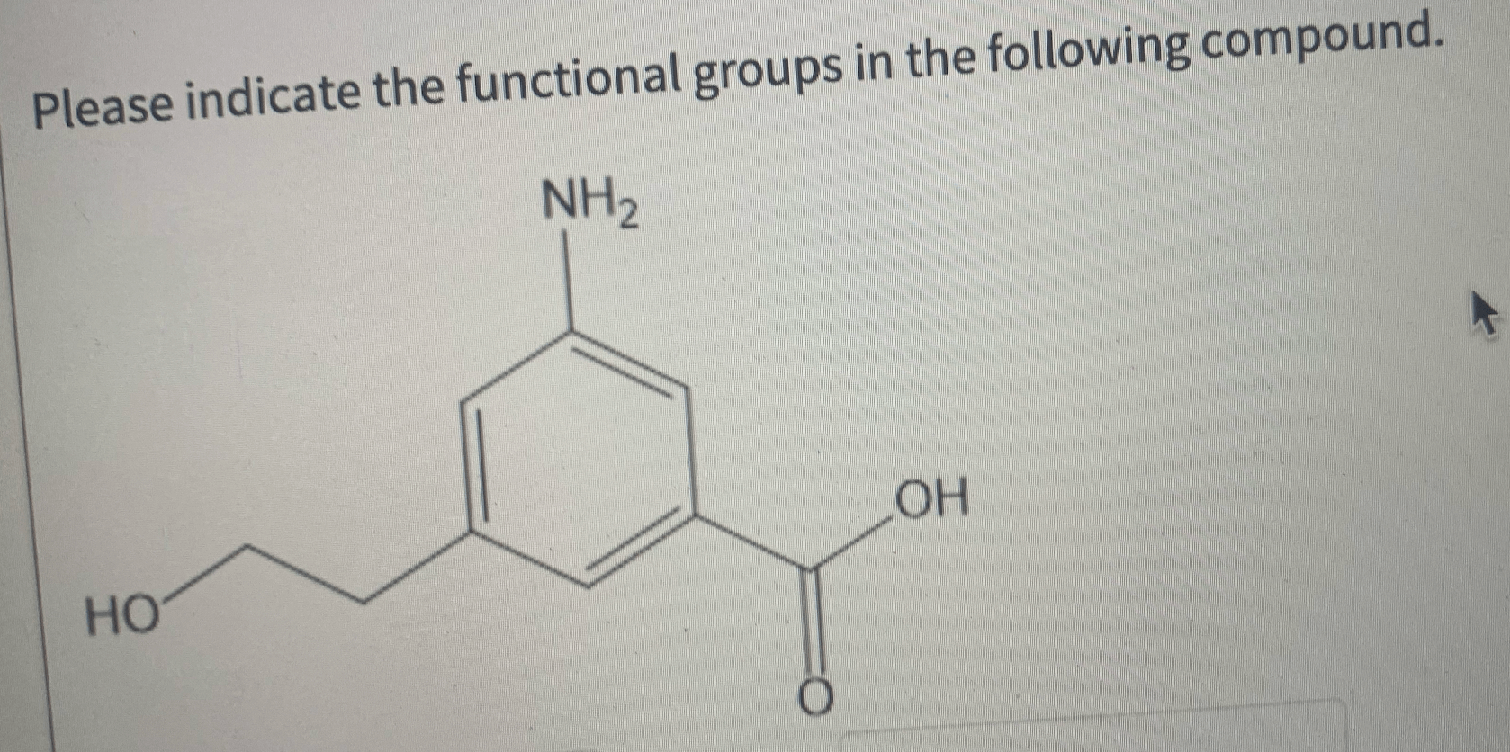 Solved Please indicate the functional groups in the | Chegg.com