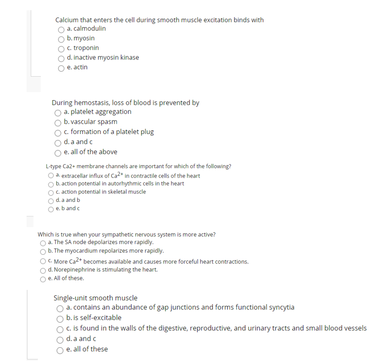 Solved Calcium that enters the cell during smooth muscle | Chegg.com