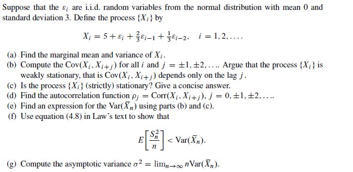 Solved Suppose that the εί are iid. random variables from | Chegg.com