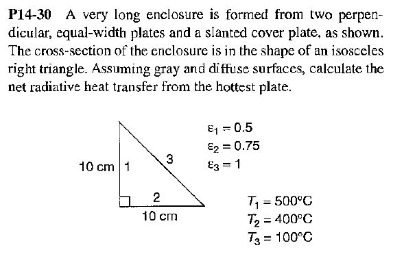 Solved P14-30 A very long enclosure is formed from two | Chegg.com