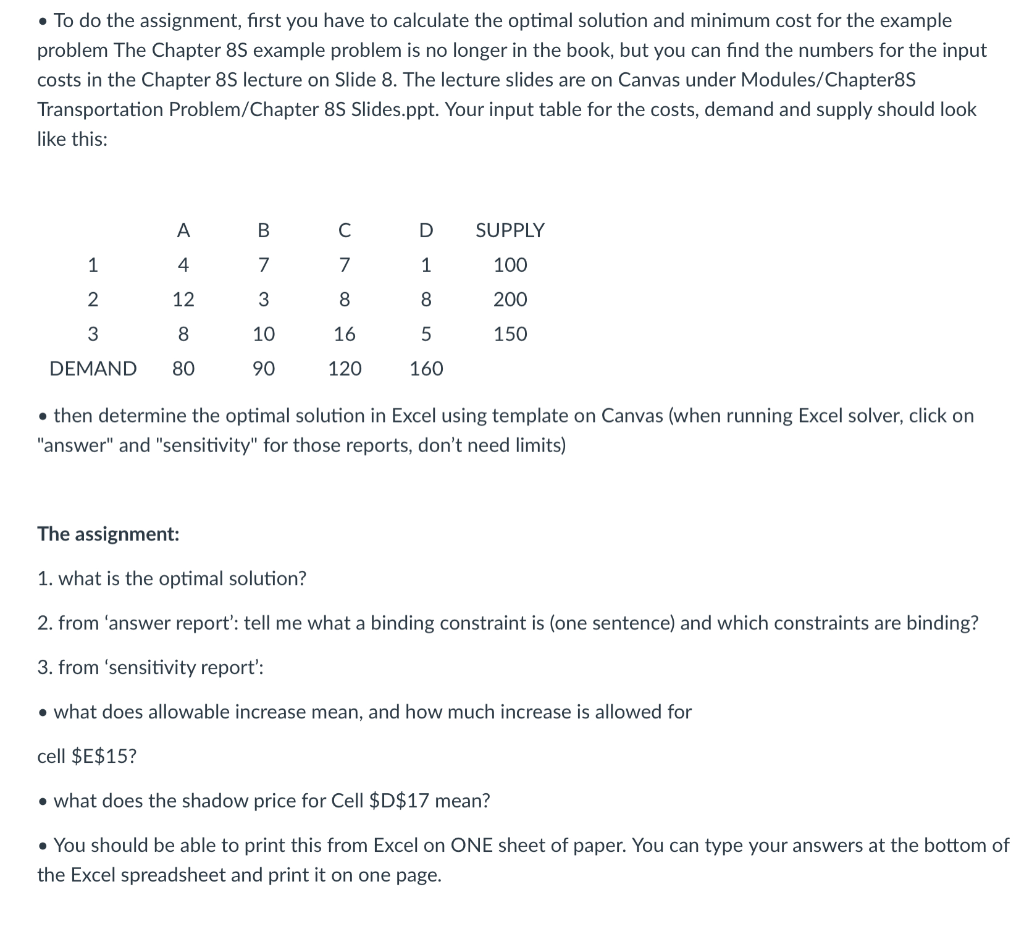 Solved • To do the assignment, first you have to calculate | Chegg.com