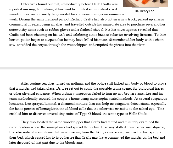 Case Studv- Richard Crafts "Wood Chipper Case» It was | Chegg.com