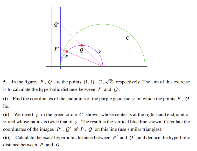 I'm struggling to understand the hyperbolic plane and | Chegg.com