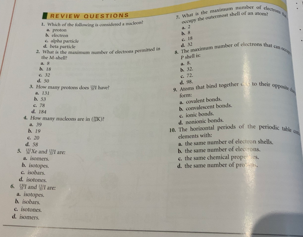 Solved REVIEW QUESTIONS 1. Which of the following is | Chegg.com